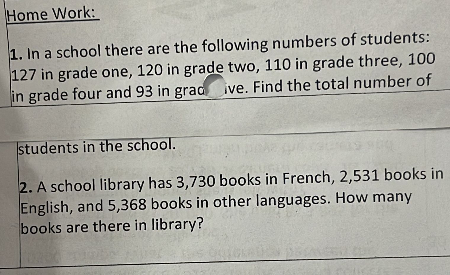 Homework Homework Elementary School Campus : SuperNova School