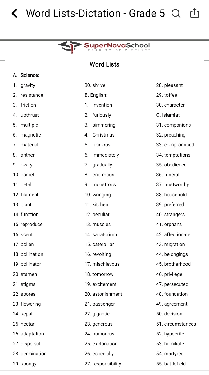 Homework Homework Elementary School Campus : SuperNova School